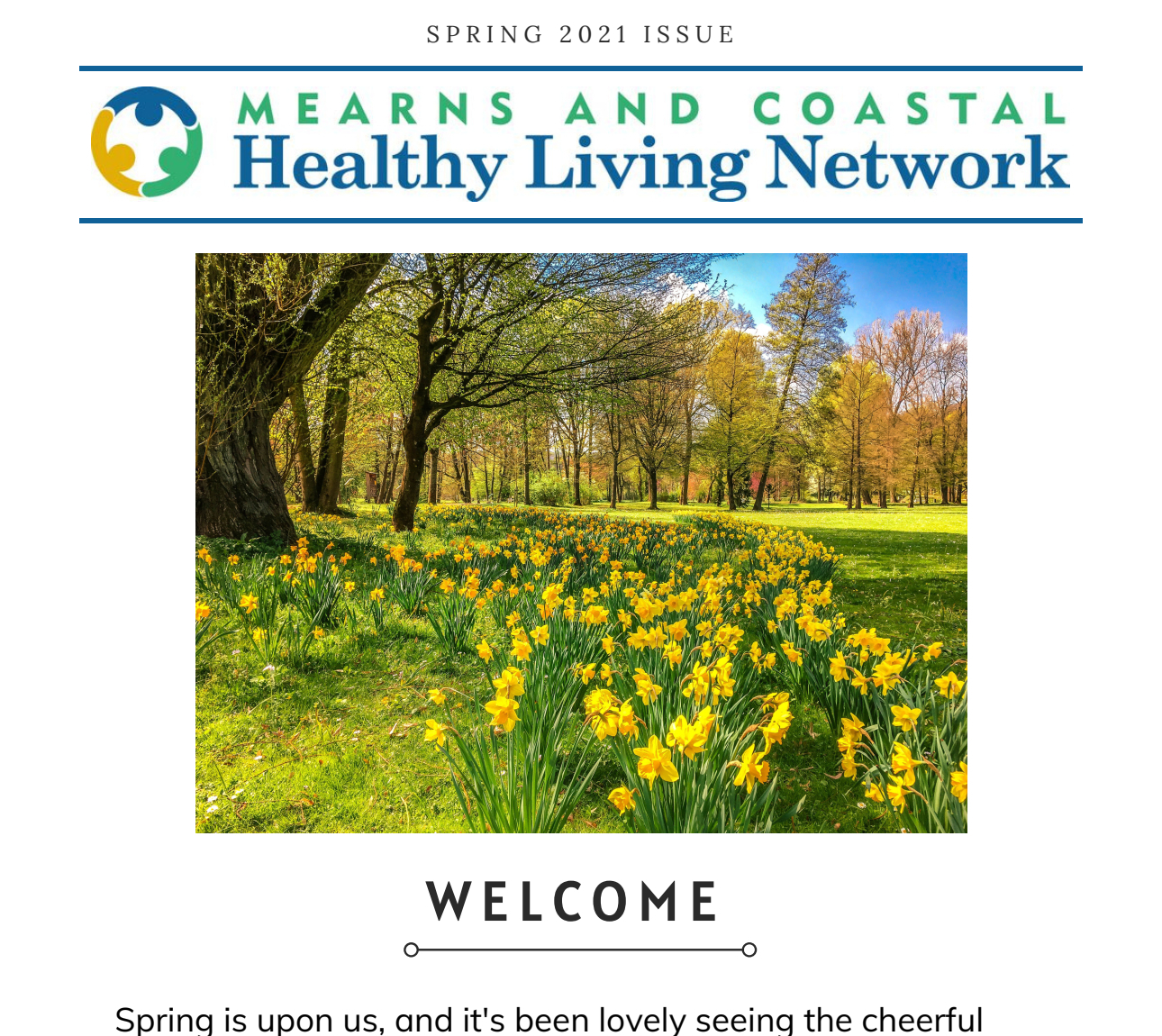 Our Spring 2021 newsletter - Mearns and Coastal Healthy Living Network